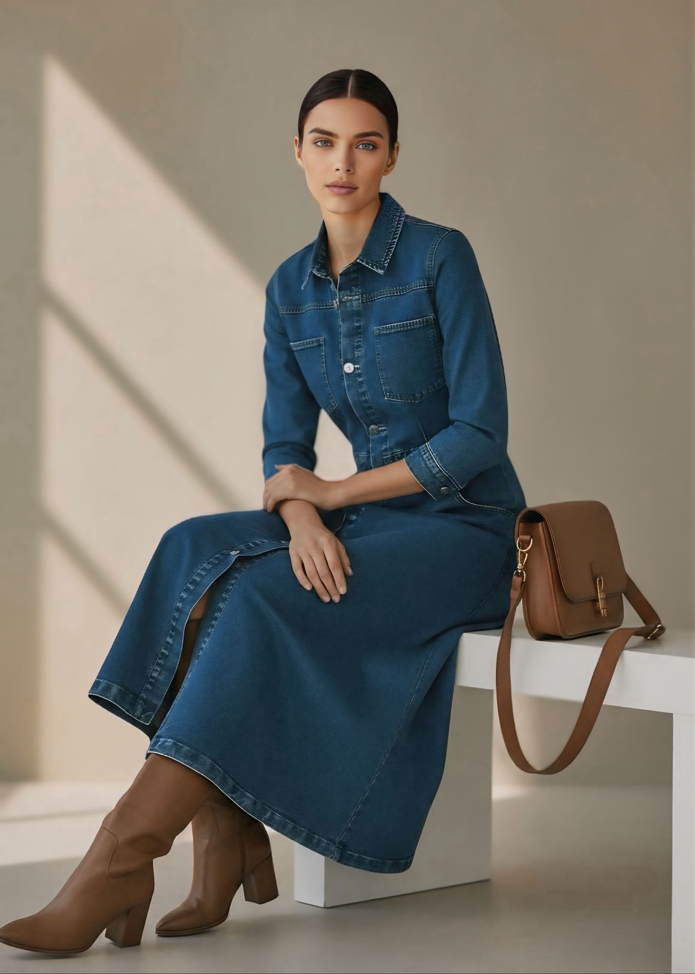 Denim Safari Dress – myMayz