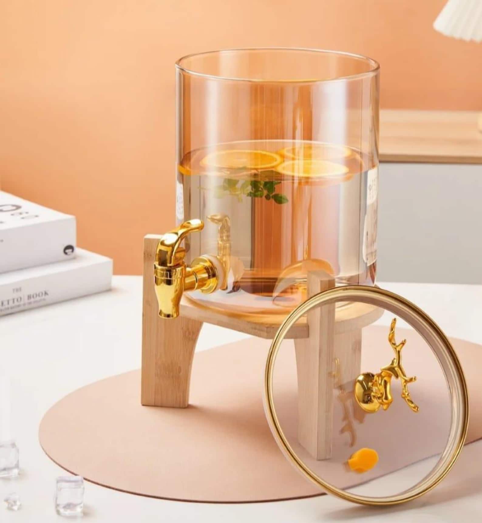 Modern Glass Water Dispenser with Deer Lid – myMayz