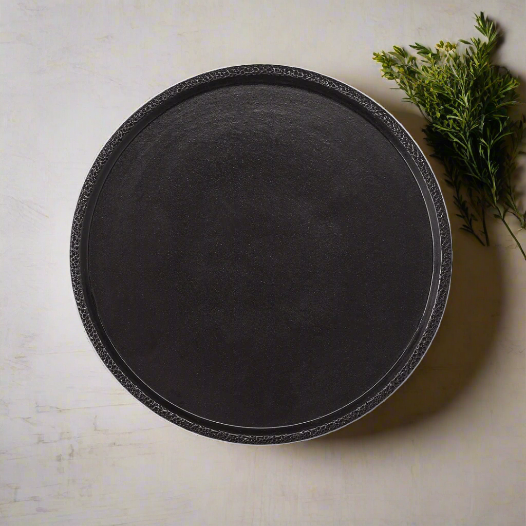 Ashes Plate Full Hammered Edge Black – myMayz